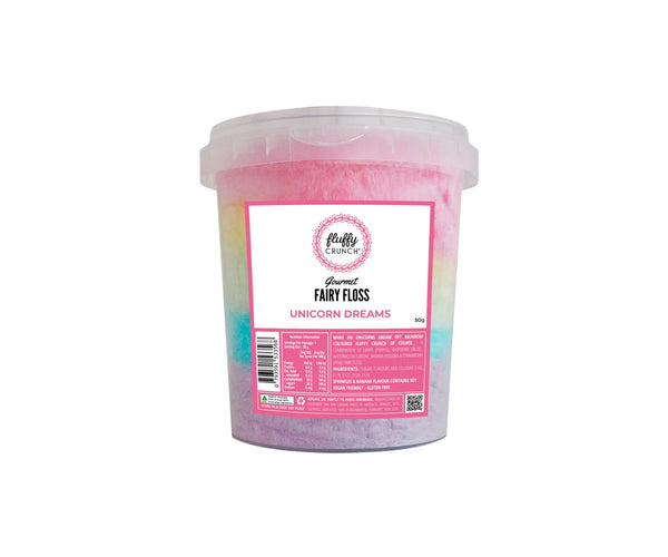 Fluffy Crunch Fairy Floss tubs – Mel's Melting Moments Gift Shop